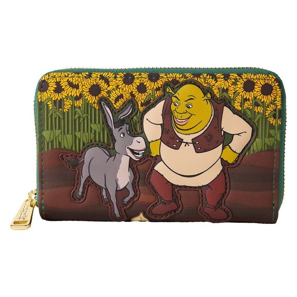 Loungefly | Bags | Shrek Donkey Sunflower Field Zip Around Wallet ...